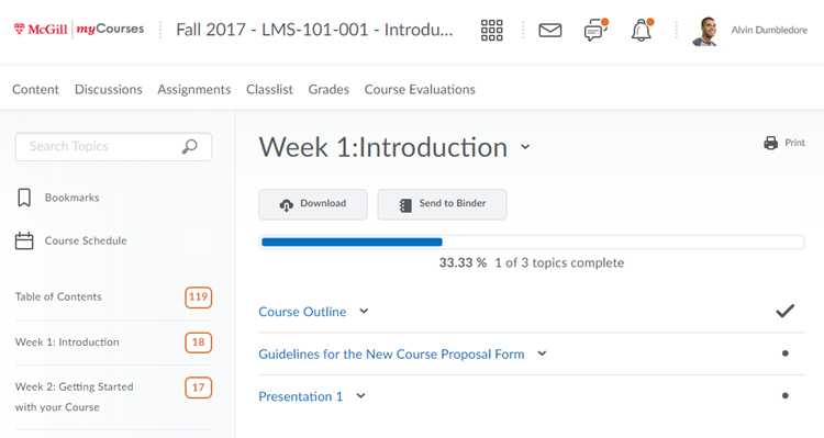 - Viewing content in myCourses - IT Portal