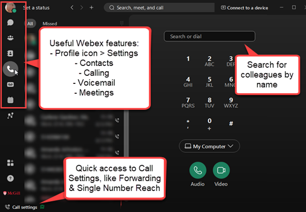 - Get started with Cisco Webex softphone calling - IT Portal